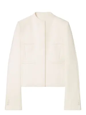 COURREGES Heritage Concealed-fastening Crepe Jacket - White