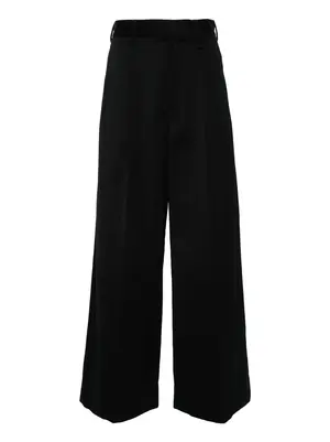 Simone Rocha Pleated Wide Trousers - Black