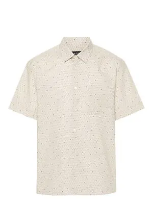 A.p.c. Polka Dot-print Cotton Shirt - Neutrals
