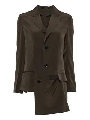Y’S Y's Asymmetric Layered Blazer