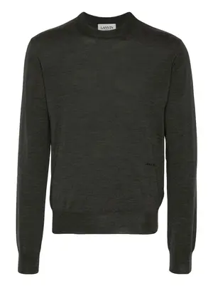 LANVIN Seam-detail Wool Jumper - Grey