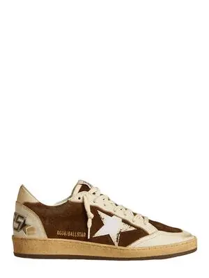 GOLDEN GOOSE Ball Star Suede Sneakers - Brown