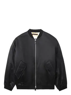 JIL SANDER Zipped Sleeve Bomber Jacket - Black