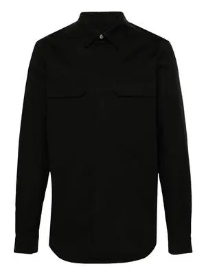 Rick Owens Flap-pockets Coated Shirt - Black
