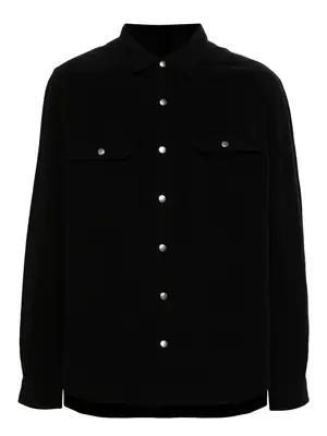 Rick Owens Felted Shirt Jacket - Black