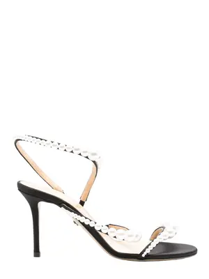 Mach & Mach 80mm Faux-pearl Embellished Sandals - Black
