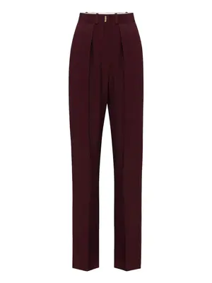 Elisabetta Franchi Stripe-detailing Straight-leg Trousers - Red