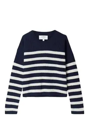LA LIGNE La Ligne Mini Toujours Striped Cashmere Sweater