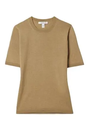 Max Mara Warren Silk And Cashmere-blend Sweater - Brown