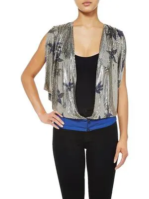 Versace 1980s Oroton Top - Silver