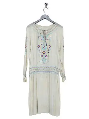 Vintage Wgaca 1920s Hungarian Embroidered Dress - Green