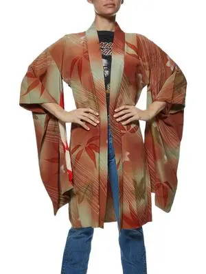 Vintage Wgaca Silk Kimono Haori - Multi