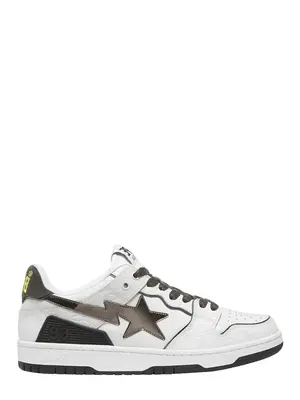 A BATHING APE Sk8 Sta Metallic Sneakers - White