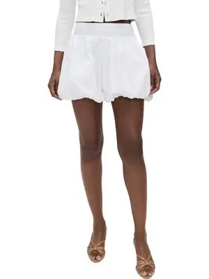 Susana Monaco Poplin Bubble Hem Shorts - Sugar