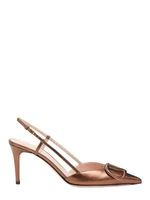 Valentino Garavani Vlogo Signature Slingback Pumps 80mm - Bronze