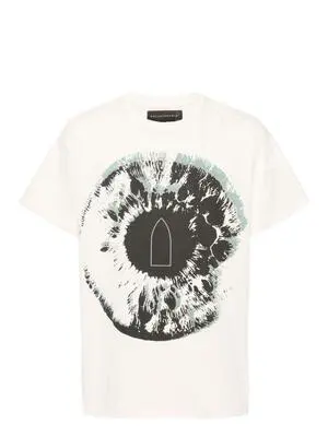 WHO DECIDES WAR BY EV BRAVADO Eye Cotton T-shirt - Neutrals
