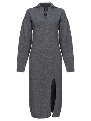 Pinko V-neck Knitted Dress - Grey