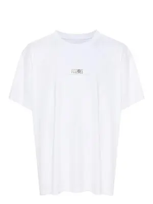 MAISON MARGIELA Numbers Motif-patch Cotton T-shirt - White