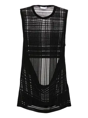 Helmut Lang Open-back Ribbed Tank Top - Black