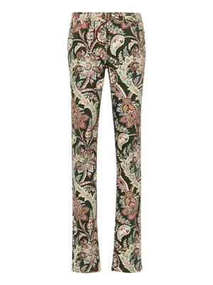 Etro Paisley-print Jeans - Green