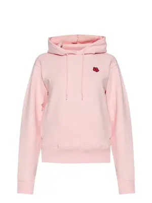 Kenzo Boke Flower-print Cotton Hoodie - Pink