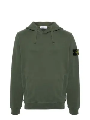 Stone Island Compass-badge Cotton Hoodie - Green