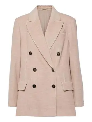 Brunello Cucinelli Double-breasted Blazer - Beige