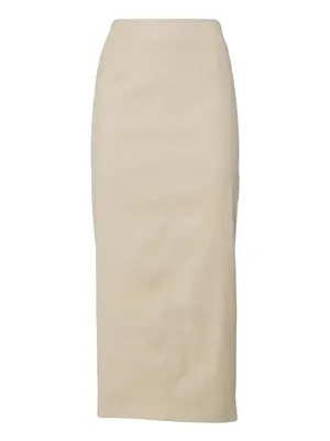 Veronica Beard Kimpton Linen-blend Midi Skirt - Beige