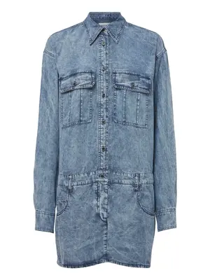 MARANT ETOILE Palvina Shirt Dress - Blue