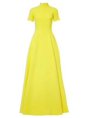 EMILIA WICKSTEAD Malinda Wool Crêpe Gown - Yellow