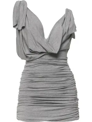 Attico Draped Mini Dress - Grey
