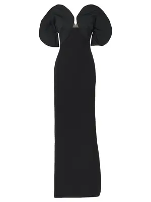 Safiyaa Karla Crêpe Gown - Black
