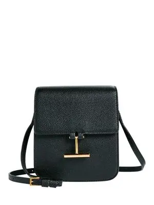 TOM FORD Mini Tara Grained Leather Crossbody Bag - Black