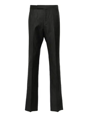 Thom Browne Pinstripe Wool Trousers - Grey