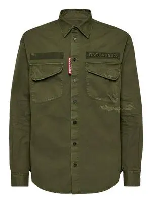 Dsquared2 Ranger Logo-embroidered Shirt - Green