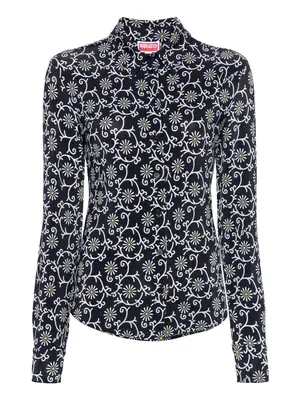 KENZO Kenzo Marguerite Floral Print Button-Up Shirt