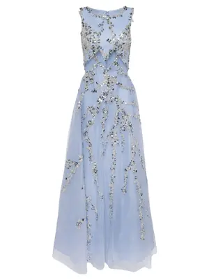 SAIID KOBEISY Sequin-embellished Tulle Gown - Blue