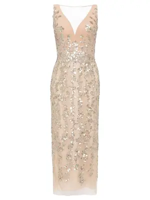 SAIID KOBEISY Sequin-embellished Maxi Dress - Neutrals