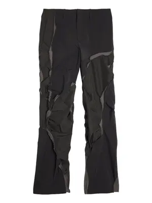 POST ARCHIVE FACTION Layered-design Tapered Trousers - Black