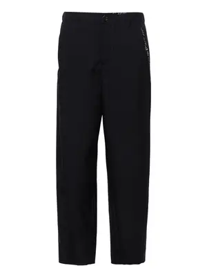 Marni Virgin Wool Tapered Trousers - Blue
