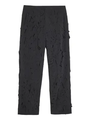 POST ARCHIVE FACTION Ripped-detailing Straight Trousers - Black