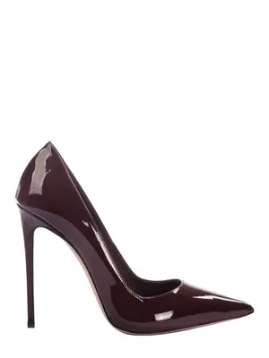 LE SILLA Eva 120mm Patent Leather Pumps - Brown