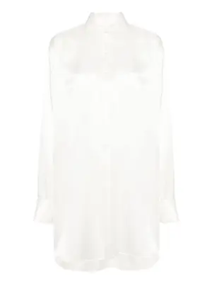 MAISON MARGIELA Silk Satin Shirt - White