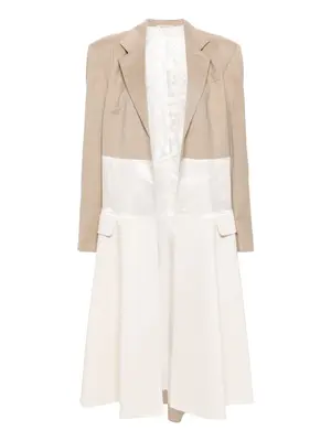 PETER DO Collage Panelled Coat - Neutrals