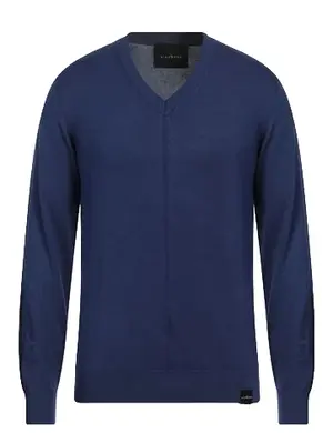 John Richmond Knitted V-neck Sweater - Blue