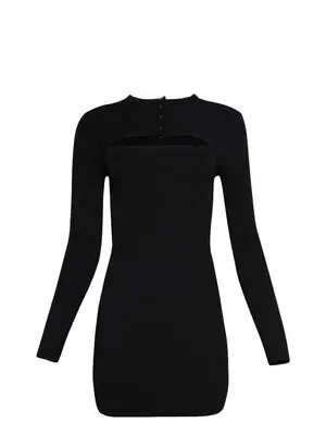 Alexander Wang Cropped Cardigan Twinset Dress - Black