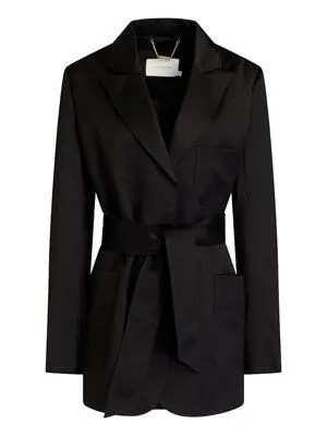 Zimmermann Belted Shantung Blazer - Black