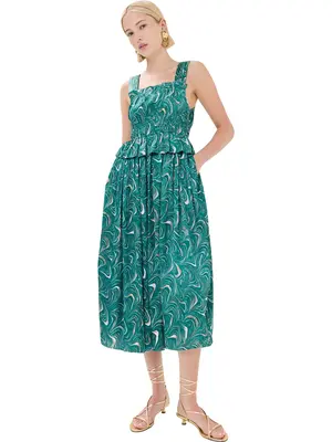 Sea Amara Marble Print Dress - Green