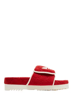 Gucci Adidas X Gg Platform Sandal - Red