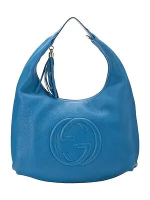 Gucci Leather Soho Hobo - Blue